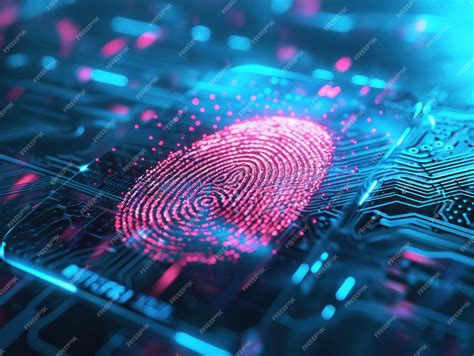 Advanced Biometric Security Technology Integration Concept On Circuit Board Background With 3d