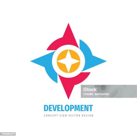 회사 평면 스타일의 개념 비즈니스 기호 템플릿 벡터 일러스트레이션 추상 나침반 창조적 인 기호 여행 기호입니다 바람 아이콘의 양식에 일치시키는 장미 그래픽 디자인 컬러