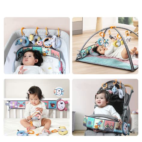 Интерактивни играчки за бебета и деца Tumama® 4 допълнителни висящи играчки книга с две