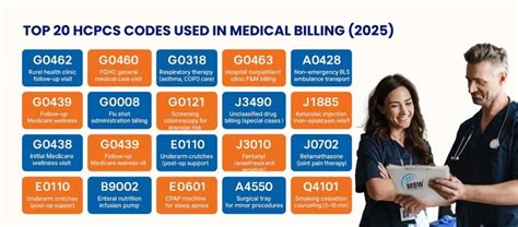 Top 20 Healthcare Common Procedure Coding System Codes