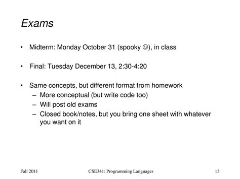 PPT CSE341 Programming Languages Lecture 1 Course Mechanics ML