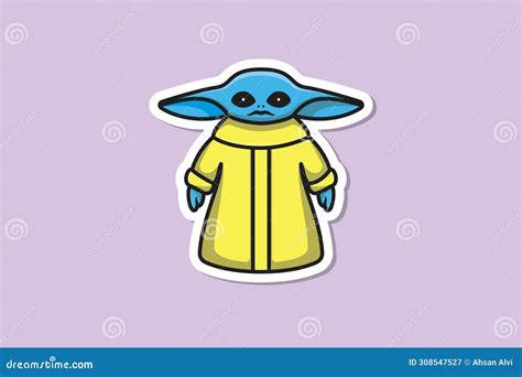 Alien Cartoon Vector Icon Illustration Stock Illustration