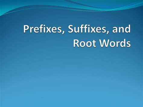 Prefixes Suffixes And Root Words Worksheets Library