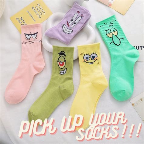 Jual Pkk Cs0048 Kaos Kaki Panjang Spongebob Character Face Pria Wanita Shopee Indonesia