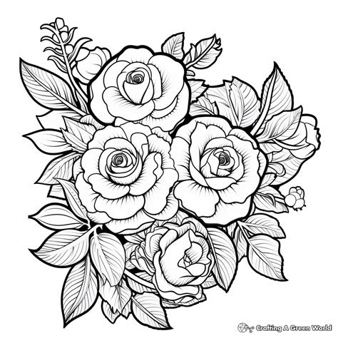 Floral Design Coloring Pages Free And Printable