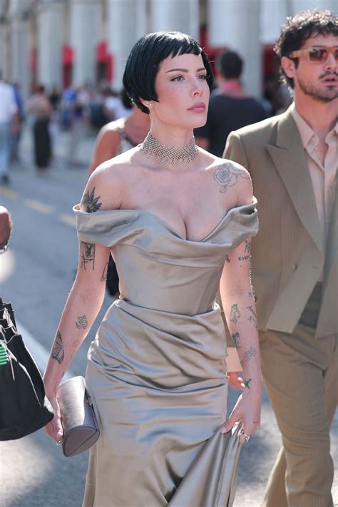 Halsey Arrives At Hotel Excelsior At 82nd Venice International Film