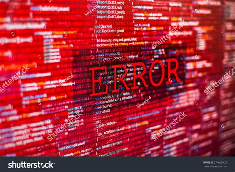 error program code listing red crash stockfoto 274620425 shutterstock