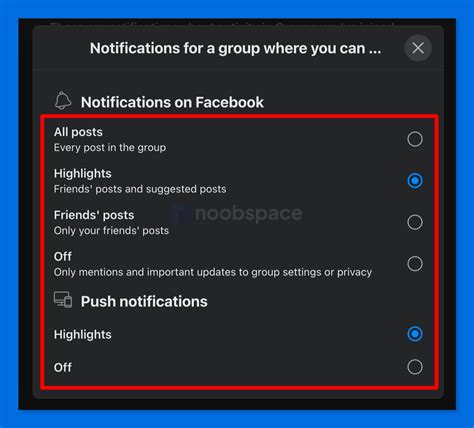 How To Turn On Off Facebook Group Notifications NoobSpace