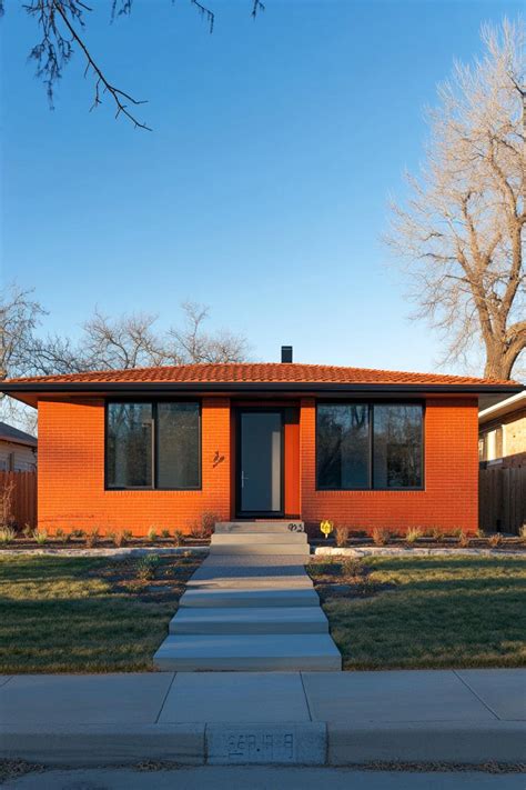 Orangebrick Bungalow 1930 Exterior Colors Orange Brick House Styles