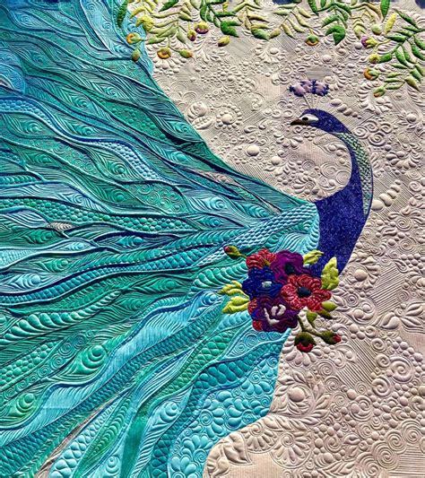 Peacock Quilt Applique Quilts Designs Peacock Quilt Free Motion