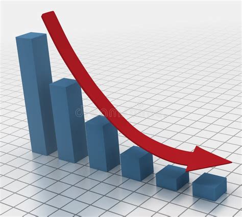 Declining Bar Chart With Arrow Stock Illustration Illustration Of Decline Crash 25755175