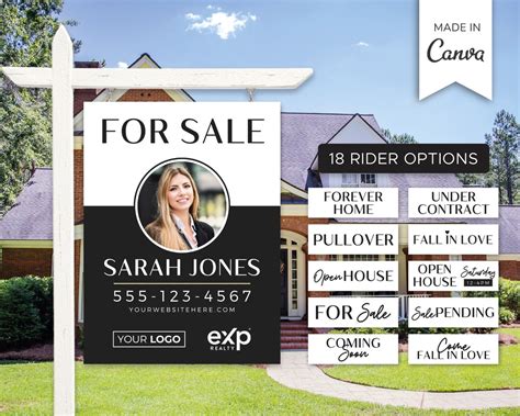 Real Estate Yard Sign Template For Sale Sign Property Sign