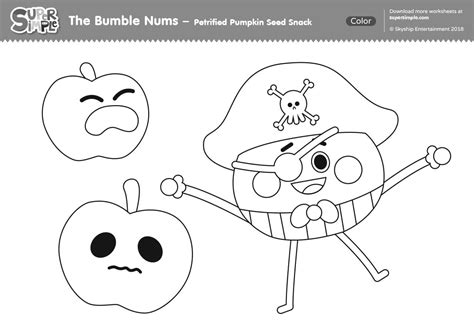 Nums Bumble Gruff Supersimple Sketch Coloring Page