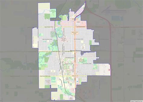 Map Of Mount Pleasant City Michigan Thong Thai Real