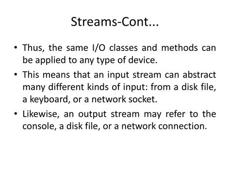 I O Streams Basics Byte Streams And Character Streams Ppt Download