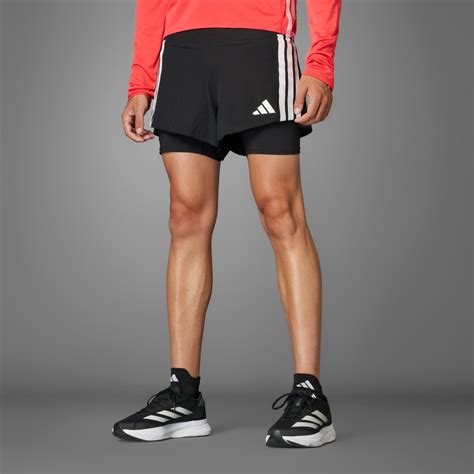 Mens Clothing Adizero Running 2 In 1 Gel Pocket Shorts Black