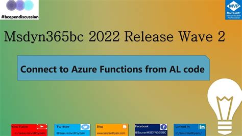 how do i connect to azure functions from msdyn365bc youtube