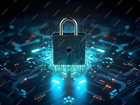 Premium Ai Image Lock With Circuit Pattern Concept Of Data Security Cybersecurity Cyber