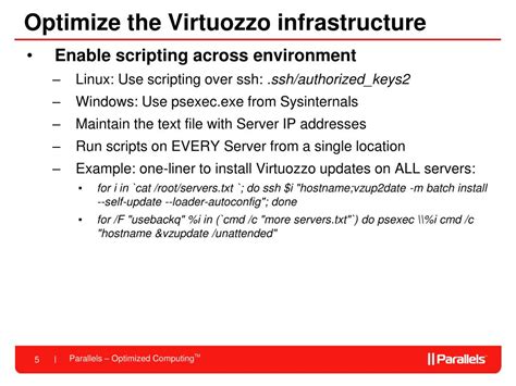 Ppt Parallels Virtuozzo Containers Best Practices Powerpoint Presentation Id