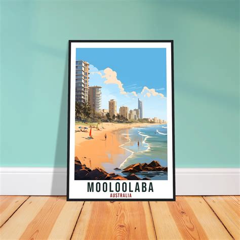 Mooloolaba Travel Poster Wall Art Mooloolaba Australia Home Décor Artwork Wall Hanging