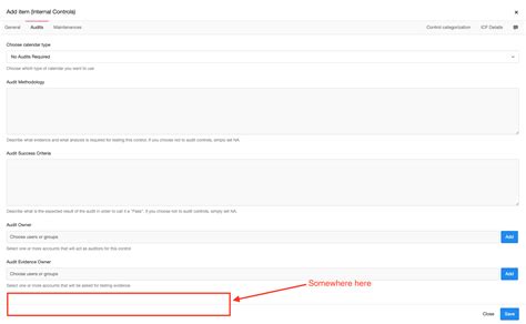Question Audit Custom Fields On Internal Control Form Forum Software Eramba