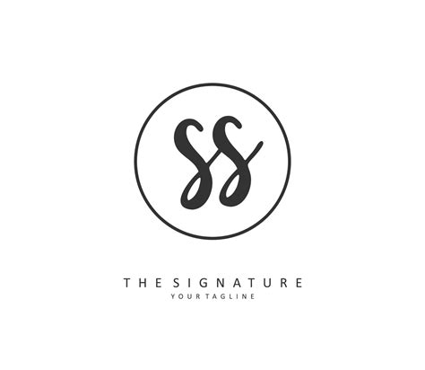 S SS Initial Letter Handwriting And Signature Logo A Concept Handwriting Initial Logo With