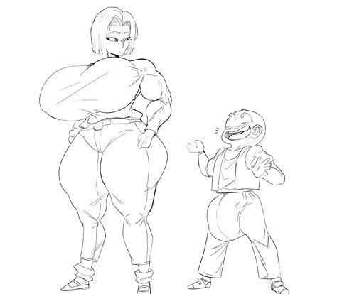 Rule 34 Alternate Version Available Android 18 Bigger Female Breast
