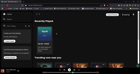 Webdevelopment Html Css Spotifyclone Frontenddevelopment Github Charan Kumar Reddy Addula