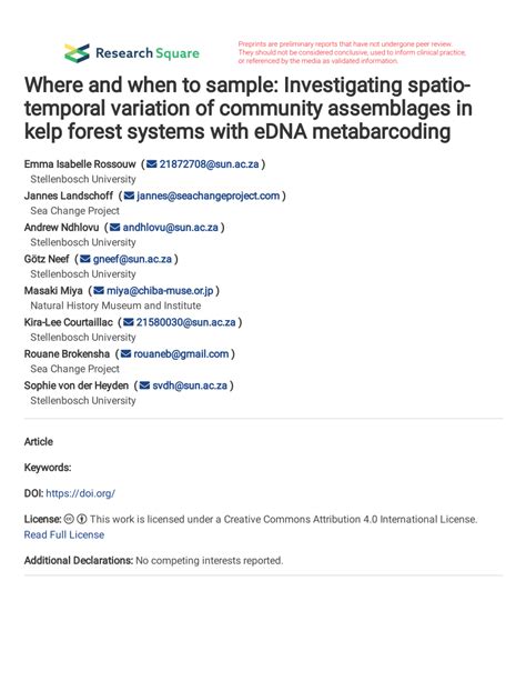 Pdf Where And When To Sample Investigating Spatio Temporal Variation Of Community Assemblages