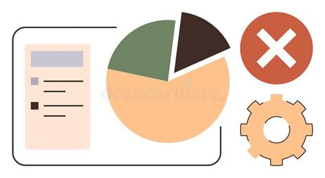 Data Analysis Visualization With Pie Chart Checklist Menu And Error Alert For Decision Making