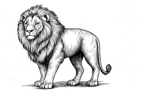 Lion Art Wildlife Drawing Vector Free Vector Rawpixel