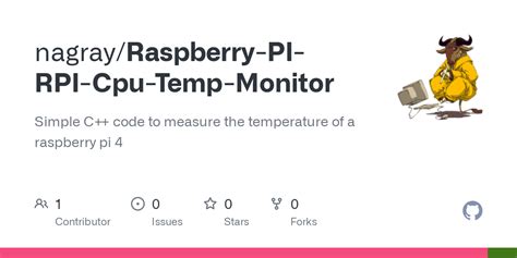 GitHub Nagray Raspberry PI RPI Cpu Temp Monitor Simple C Code To