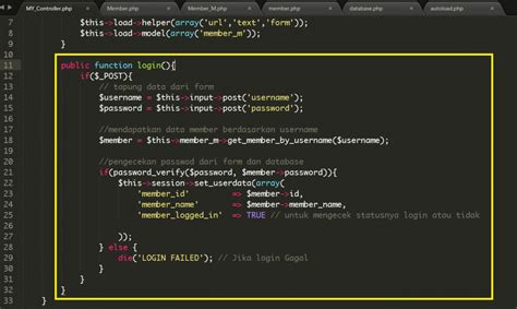 Cara Membuat Login Member Menggunakan Codeigniter Part 2 Kursus Web Programming