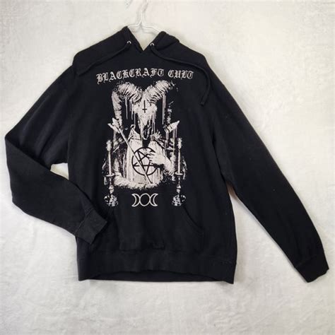 Blackcraft Cult Graphic Hoodie Black Long Sleeve Pentagram Goat Skull