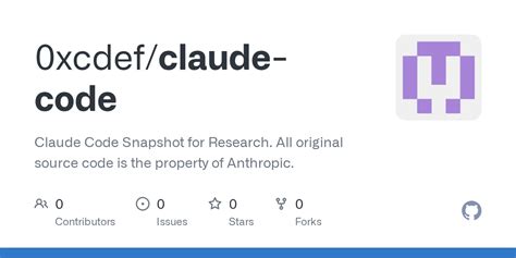 Github 0xcdefclaude Code Claude Code Snapshot For Research All