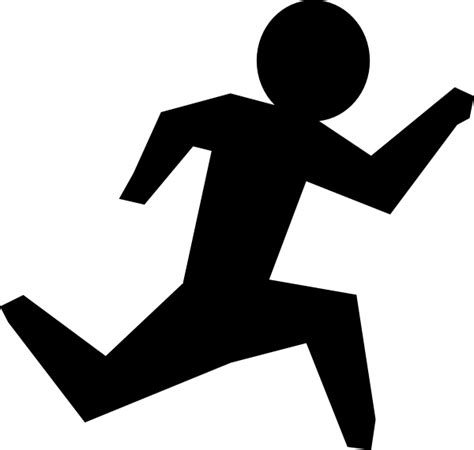Black Man Running Cartoon