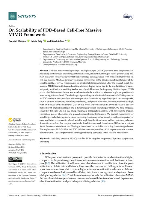 pdf on scalability of fdd based cell free massive mimo framework