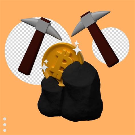 Premium Psd 3d Rendering Of Mining Bitcoin Icon