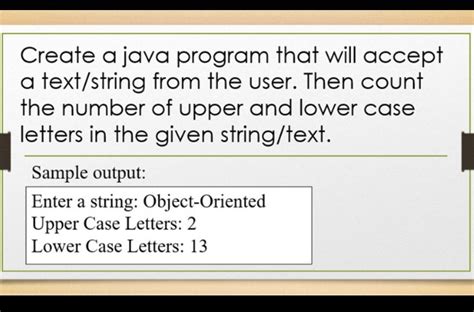 Solved Create A Java Program That Will Accept A Text String Chegg Com
