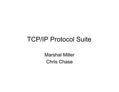 Pdf Tcpip Protocol Suite Eecs Instructional Support Ee233sp06