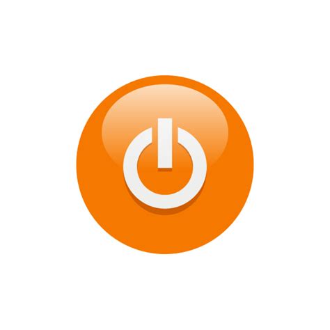 Orange Power Button Vector Illustration Free Svg