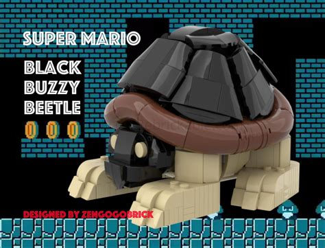 Lego Moc 40787 Super Mario Black Buzzy Beetle By Zengogobrick
