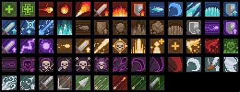 Pixel Art Fantasy Spell Icons João H L Sousa Cool pixel art Pixel