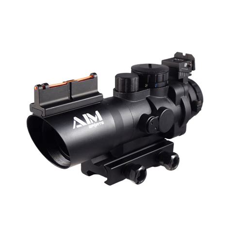 Aim Sports 4x32 Tri Illuminated Prismatic Rifle Scope Mil Dot