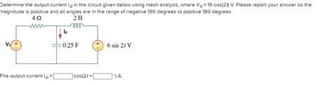 Solved Determine The Output Current Io ﻿in The Circuit Given