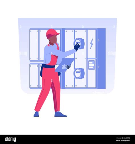 Electrical Inspection Isolated Concept Vector Illustration Building Inspector Checking