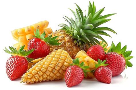 Fresh Fruit Arrangement With Pineapple Mango Strawberries And