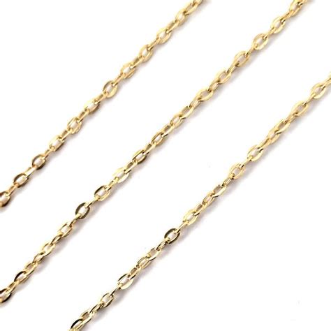 Chain Gold Cable Chain 5x3mm Links Cranberry
