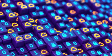 Binary Code And Cloud Computing Data Array Big Data With Encrypted