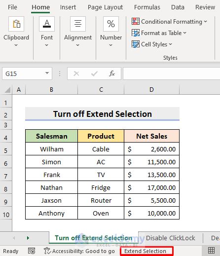 Excel Cursor Locked In Select Mode 6 Possible Solutions